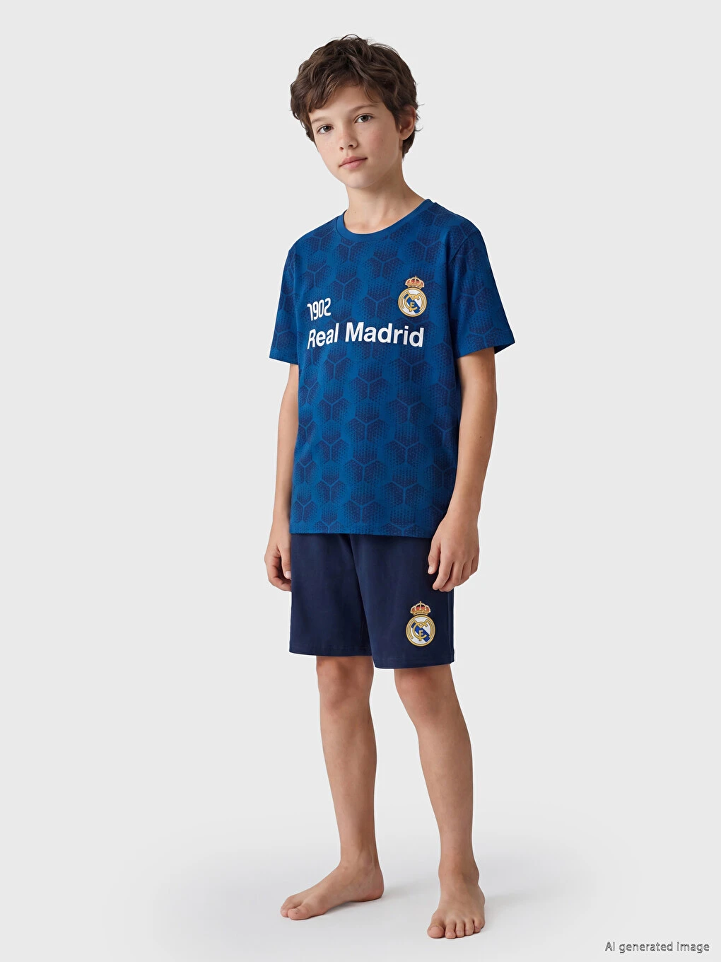 LCW Kids Real Madrid Štampani Dečiji Kratki Pidžama Komplet