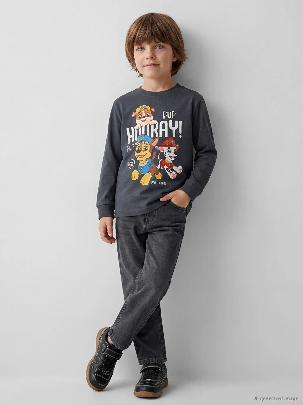 LCW Kids Paw Patrol Štampana Dečija Majica Dugih Rukava