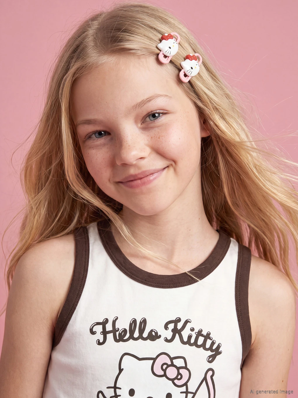 LCW Kids Hello Kitty Dečija Majica Bez Rukava Sa Okruglim Izrezom I Štampom