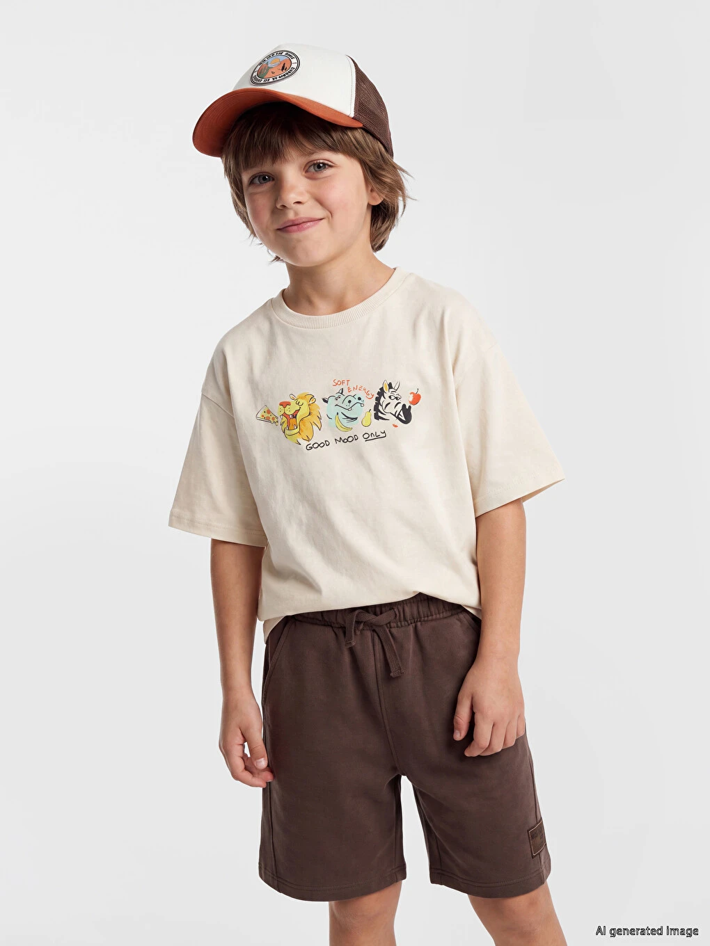 LCW Kids Okrugli Izrez Štampana Dečija Majica