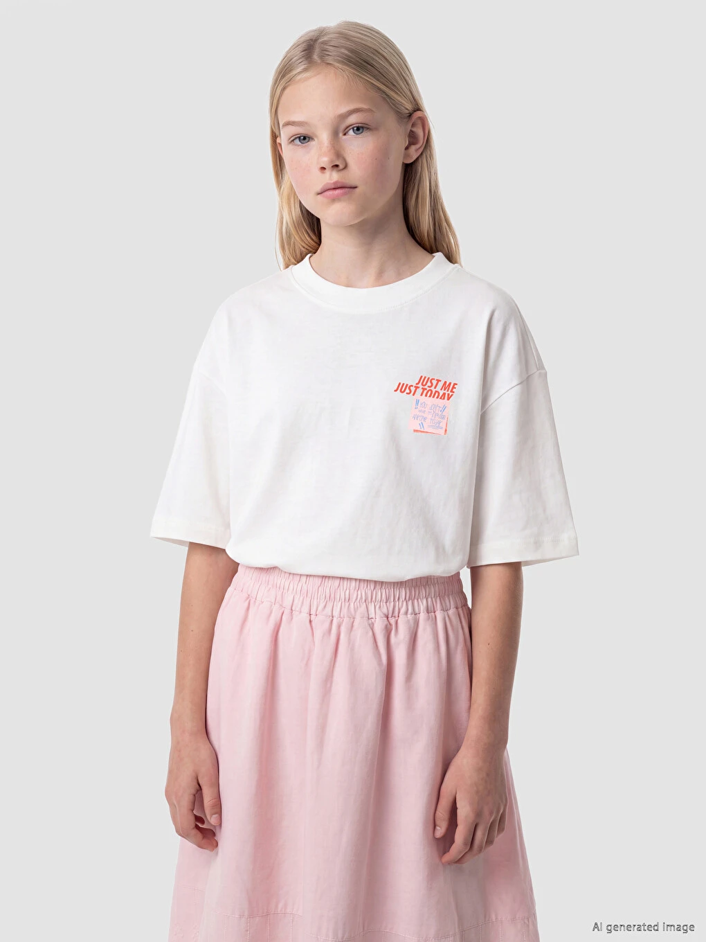 LCW Kids Široka Štampana Majica Za Devojčice