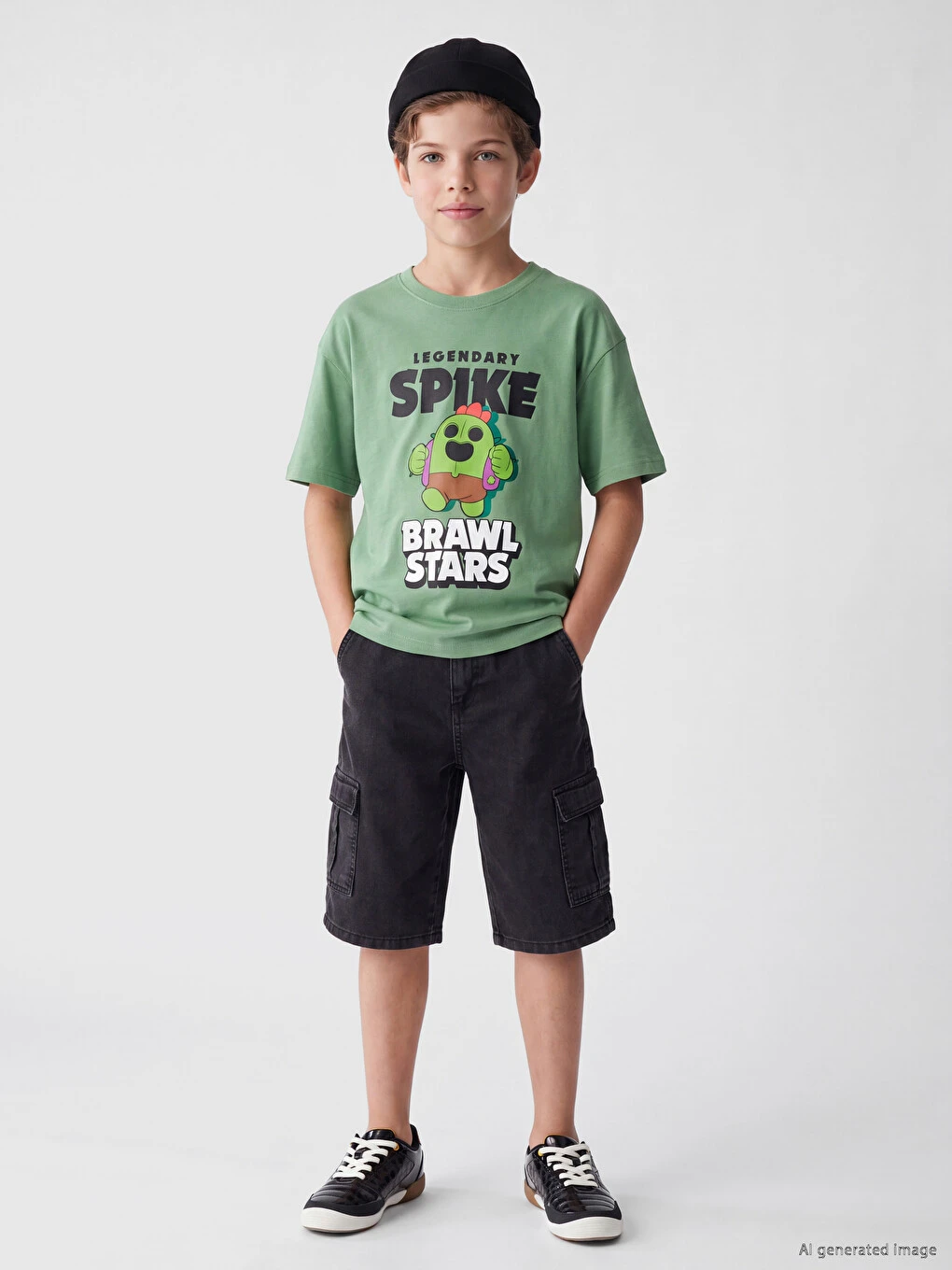 LCW Kids Okrugli Izrez Brawl Stars Štampana Dečija Majica