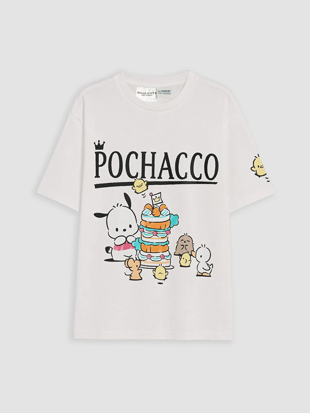 LCW Kids Okrugli Izrez Pochacco Štampana Devojačka Majica