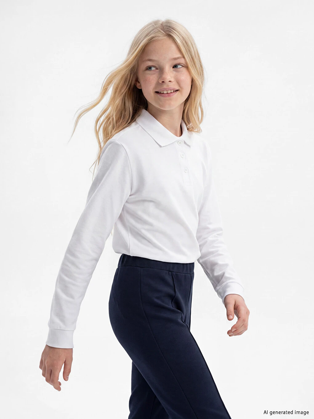 LCW Kids Pike Majica Za Devojčice Sa Polo Kragnom