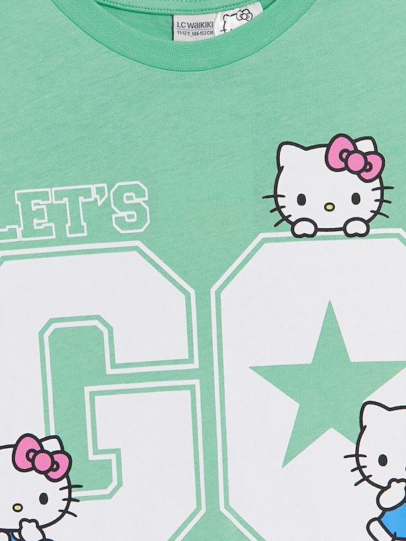 LCW Kids Okrugli Izrez Hello Kitty Štampana Devojčice Majica