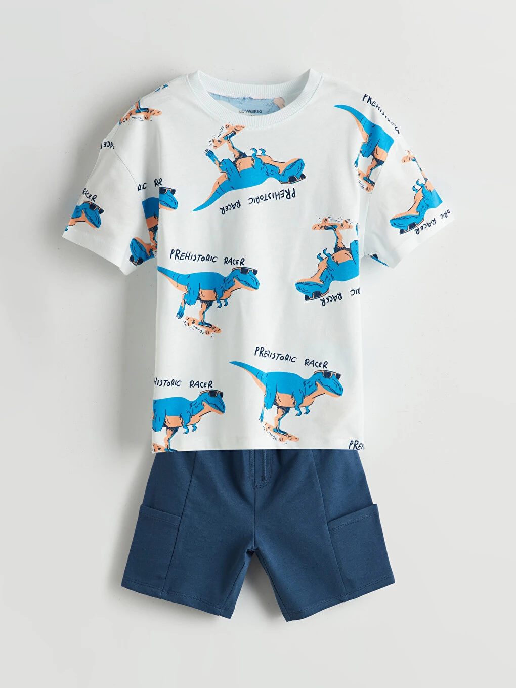 LCW Kids Dinosaur Štampano Dečiji Majica I Šorts