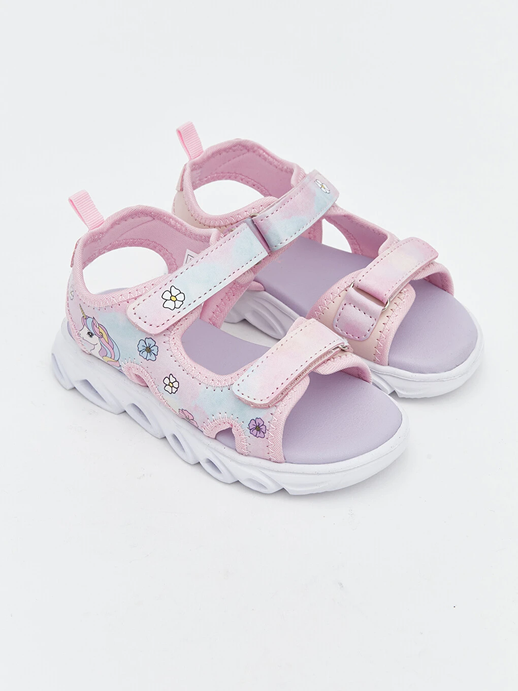 LCW STEPS Štampane Sandale Na Čičak Za Bebe Devojčice