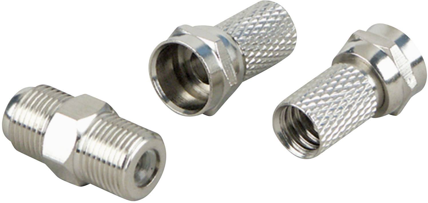 Schwaiger set F konektora srebrna koaksialni 1 set