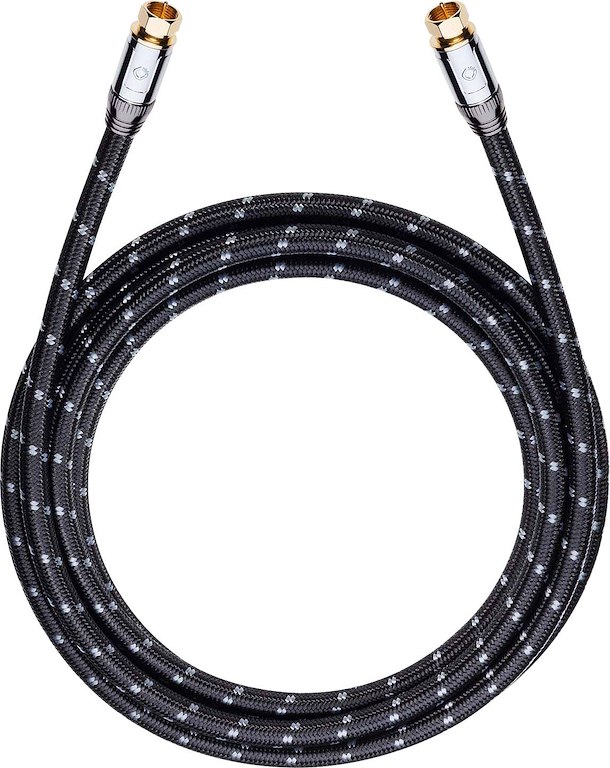 antena, SAT priključni kabl 7.50 m 125 dB pozlaćeni konektori, obložen crna, siva Oehlbach XXL®