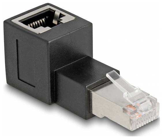 Delock mrežni adapter 1x RJ45 utikač na 1x RJ45 utičnica CAT 6a crna