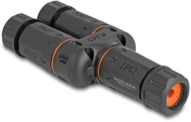 Delock mrezni adapter 1x RJ45 uticnica na 2x RJ45 uticnica crna