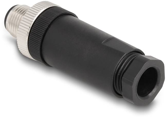 Delock mrezni adapter 1x M12 utikac na 3x vijacna sponka crna