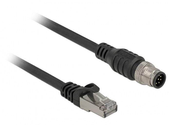 Delock mrezni adapter 1x RJ45 utikac na 1x M12 utikac 1 m crna