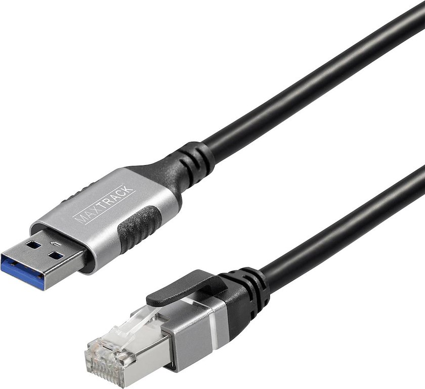 Maxtrack mrezni adapter 1x USB 3.0 na 1x RJ45 utikac CAT 6 2 m crna