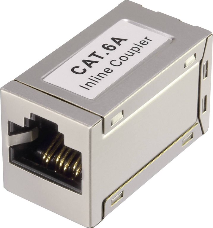Renkforce mrezni adapter 1x RJ45 uticnica na 1x RJ45 uticnica CAT 6a bela
