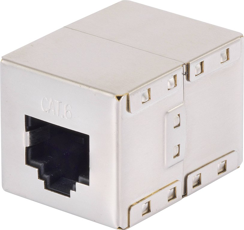 Renkforce mrezni adapter 1x RJ45 uticnica na 1x RJ45 uticnica CAT 6 metalna
