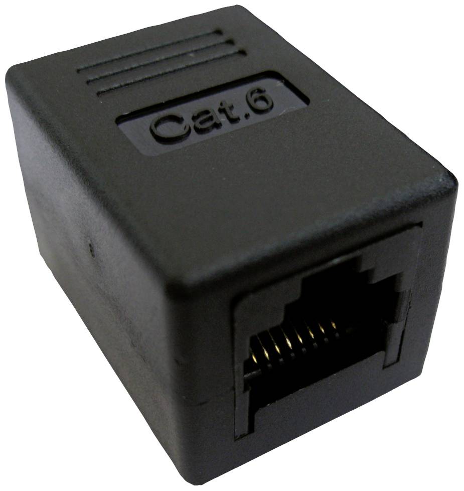 Value mrezni adapter 1x RJ45 uticnica na 1x RJ45 uticnica CAT 6 70 m crna