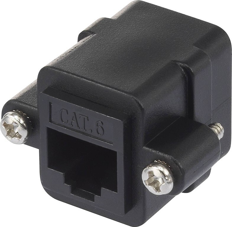Renkforce mrezni adapter 1x RJ45 uticnica na 1x RJ45 uticnica CAT 6 crna