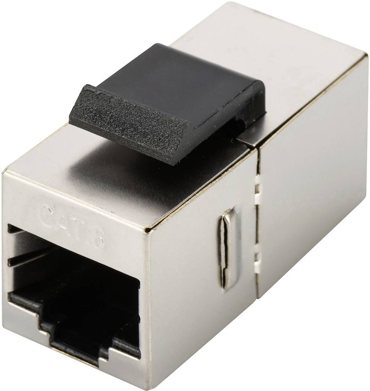 Digitus mrezni adapter 1x RJ45 uticnica na 1x RJ45 uticnica CAT 5, CAT 5e, CAT 6 siva oklopljen