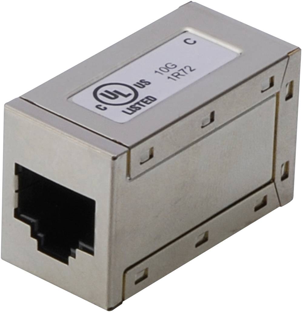 Digitus mrezni adapter 1x RJ45 uticnica na 1x RJ45 uticnica CAT 5, CAT 5e, CAT 6 siva oklopljen