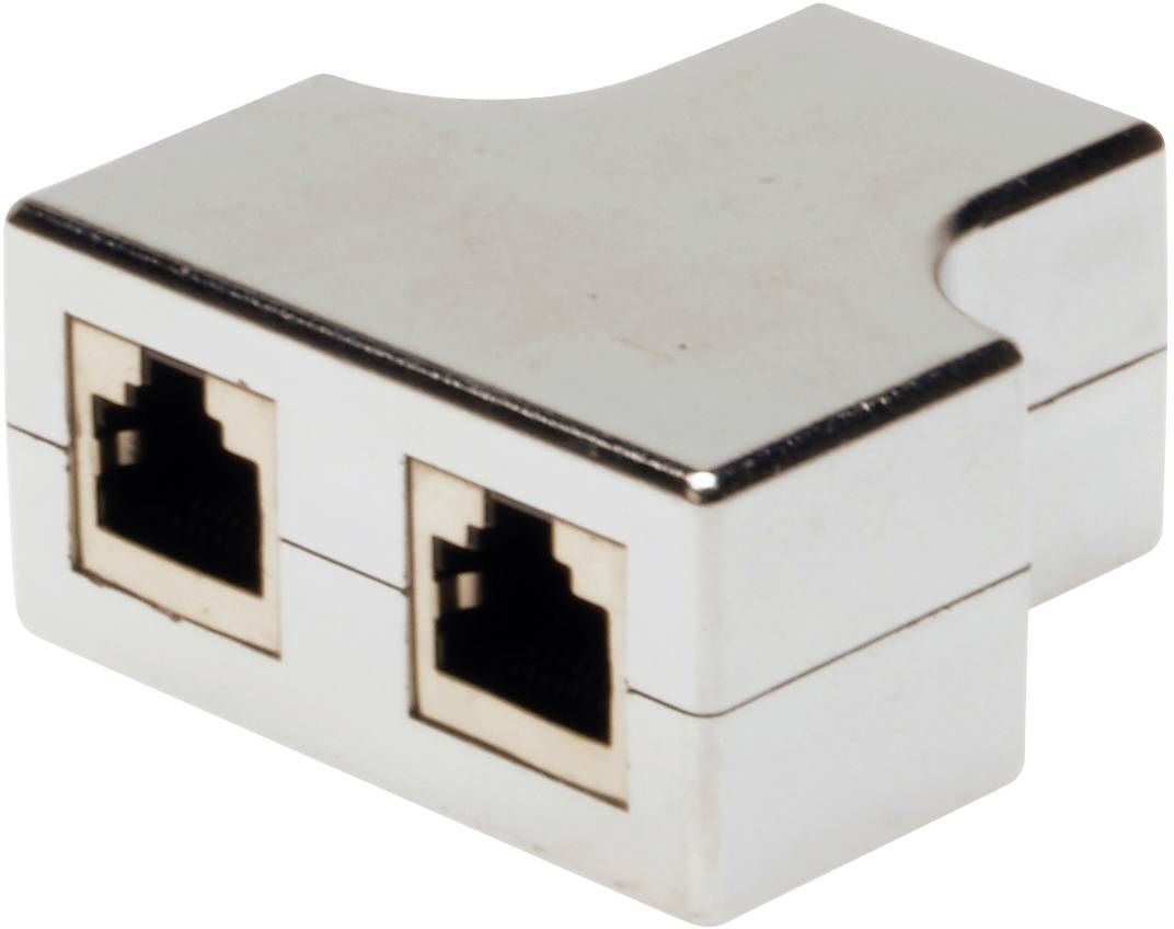 Digitus mrezni adapter 2x RJ45 utikac na 1x RJ45 utikac CAT 5, CAT 5e siva oklopljen