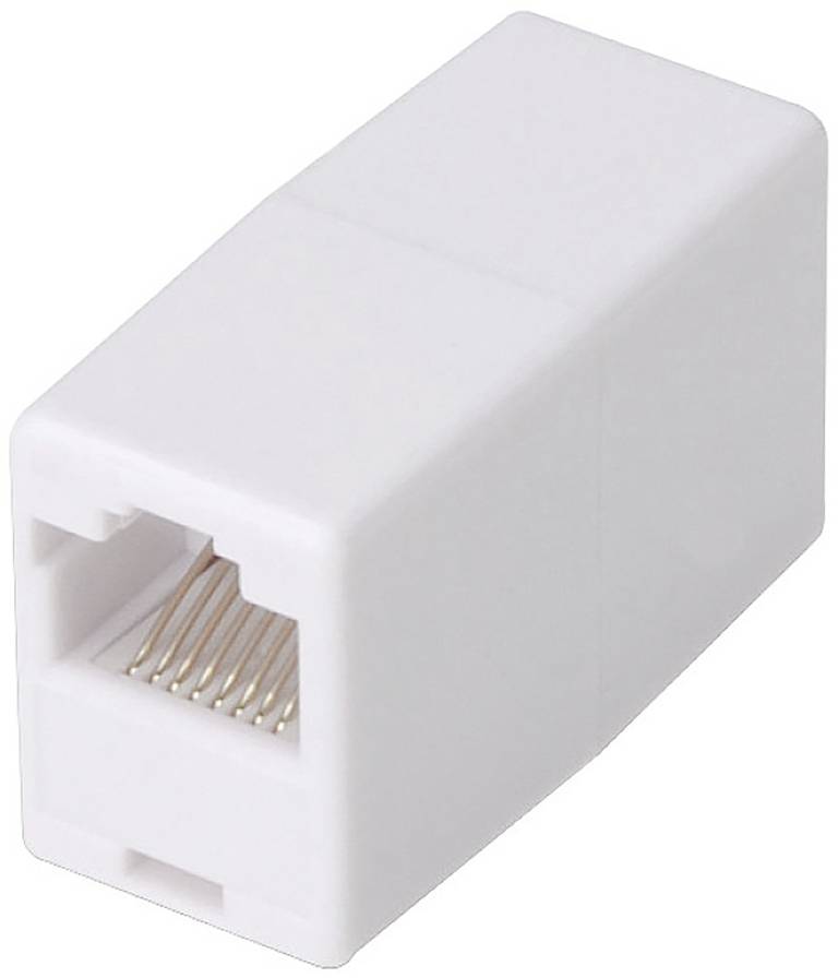 Digitus mrezni adapter 1x RJ45 uticnica na 1x RJ45 uticnica CAT 5, CAT 5e bela neoklopljen