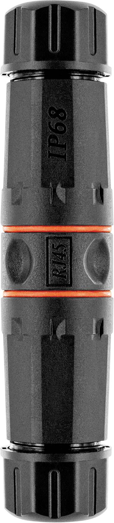 Schwaiger mrezni adapter 1x RJ45 uticnica na 1x RJ45 uticnica CAT 6a crna