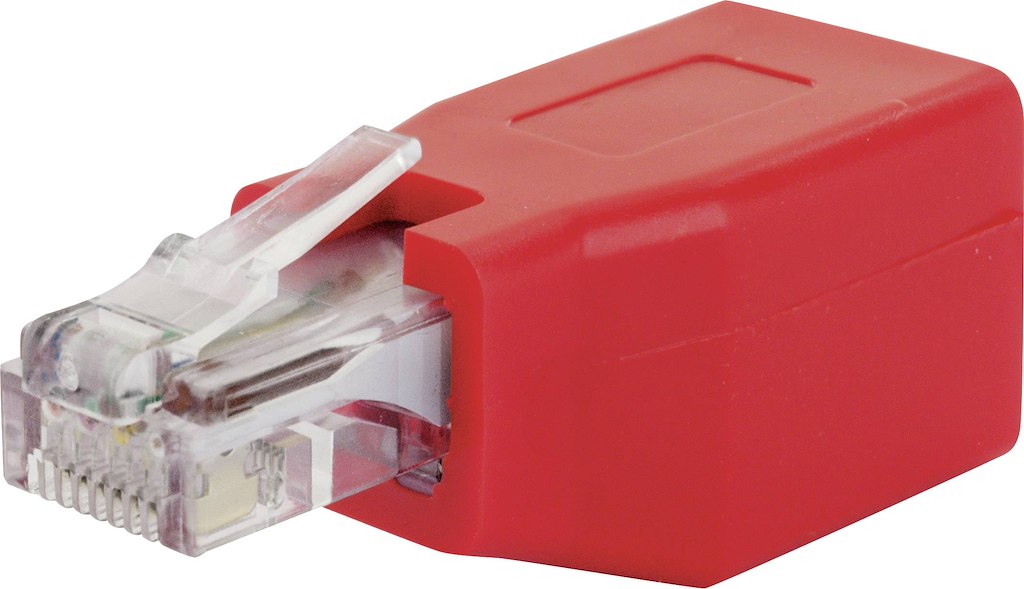 Schwaiger mrezni adapter 1x RJ45 uticnica na 1x RJ45 utikac CAT 6 crvena