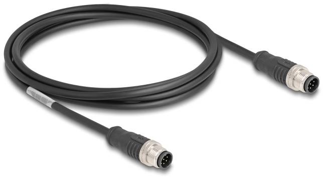 Delock 3379813 5e M12 utikac mrezni patch kabl CAT 5e S/FTP 2.00 m crna