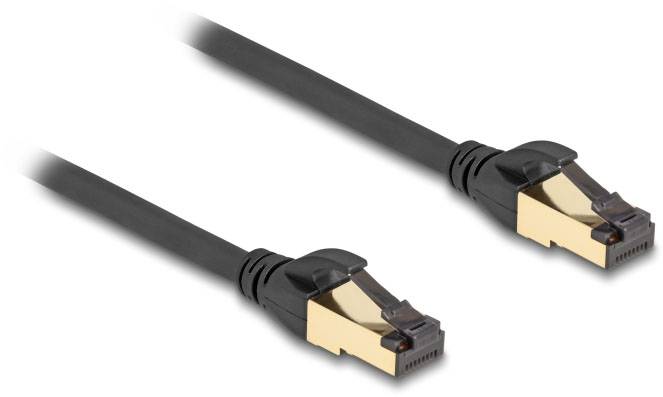 Delock 3379414 Cat.6A RJ45 utikac mrezni patch kabl CAT 7 S/FTP 0.50 m crna