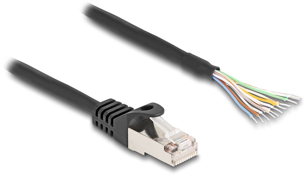 Delock 3379325 RJ50 RJ50 utikac – prosti konec mrezni patch kabl S/FTP 2.00 m crna