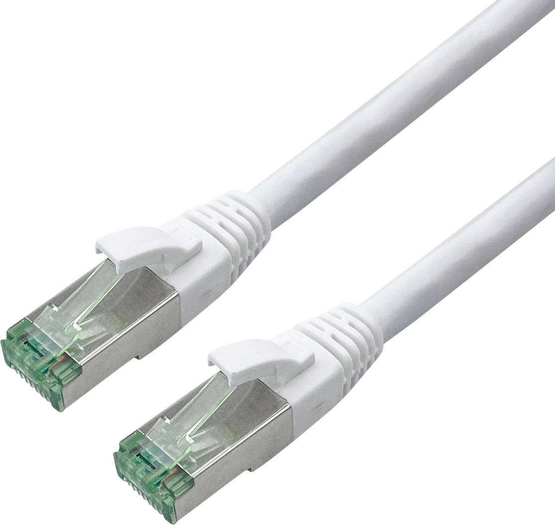 Roline 3339156 21.45.3268 RJ45 utikac mrezni patch kabl CAT 6a S/FTP 15.00 m bela dvostruko oklopljen