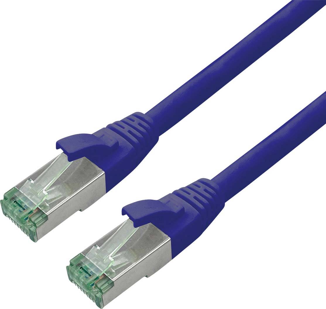 Roline 3339128 21.45.3244 RJ45 utikac mrezni patch kabl CAT 6a S/FTP 1.50 m plava dvostruko oklopljen