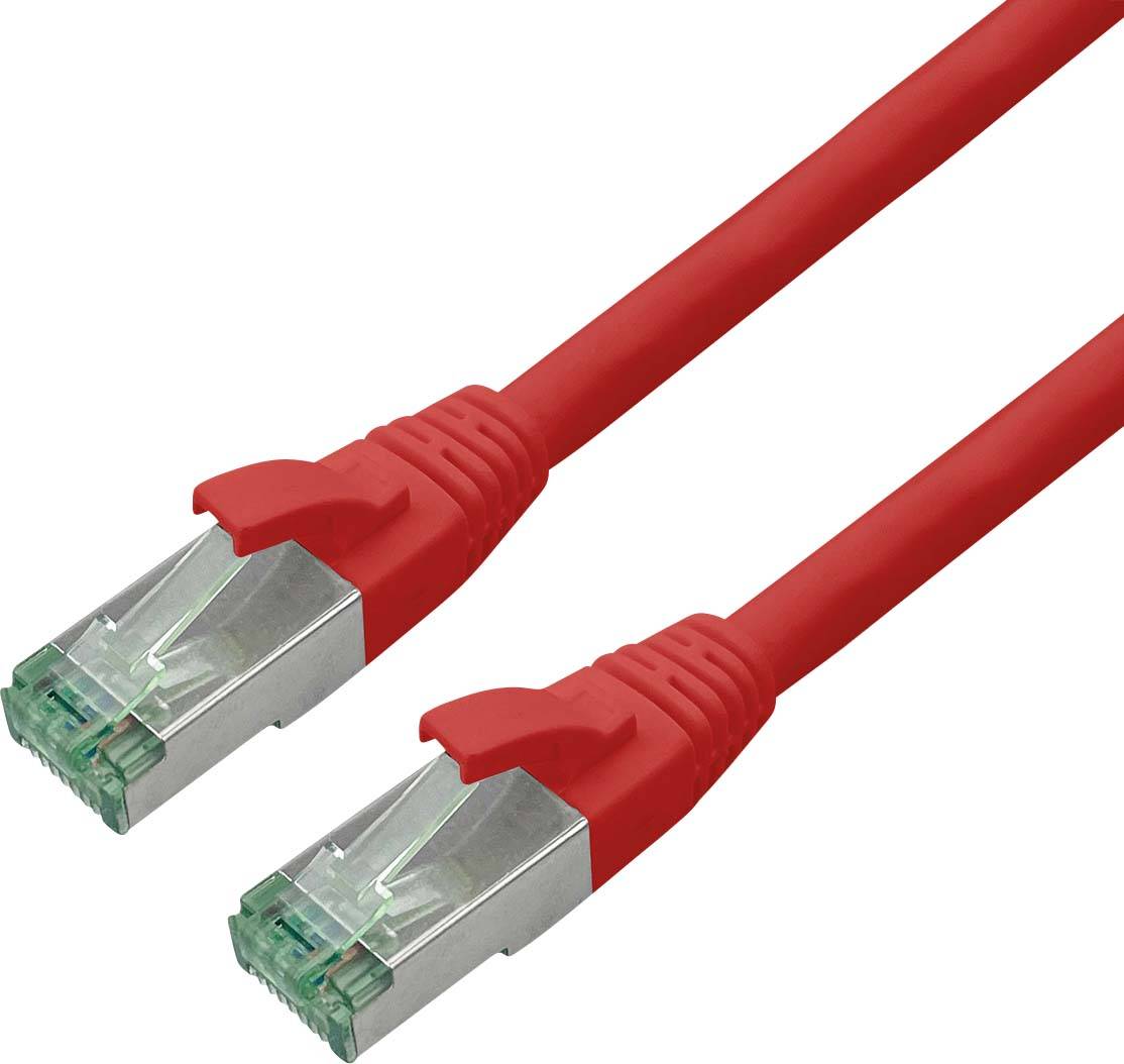 Roline 3339101 21.45.3218 RJ45 utikac mrezni patch kabl CAT 6a S/FTP 15.00 m crvena (jasna) dvostruko oklopljen