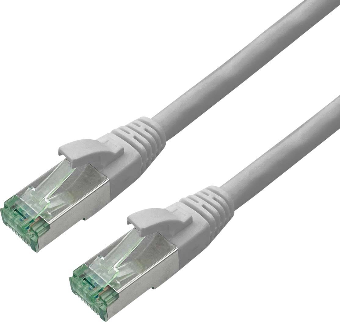 Roline 3339086 21.45.3203 RJ45 utikac mrezni patch kabl CAT 6a S/FTP 3.00 m siva dvostruko oklopljen