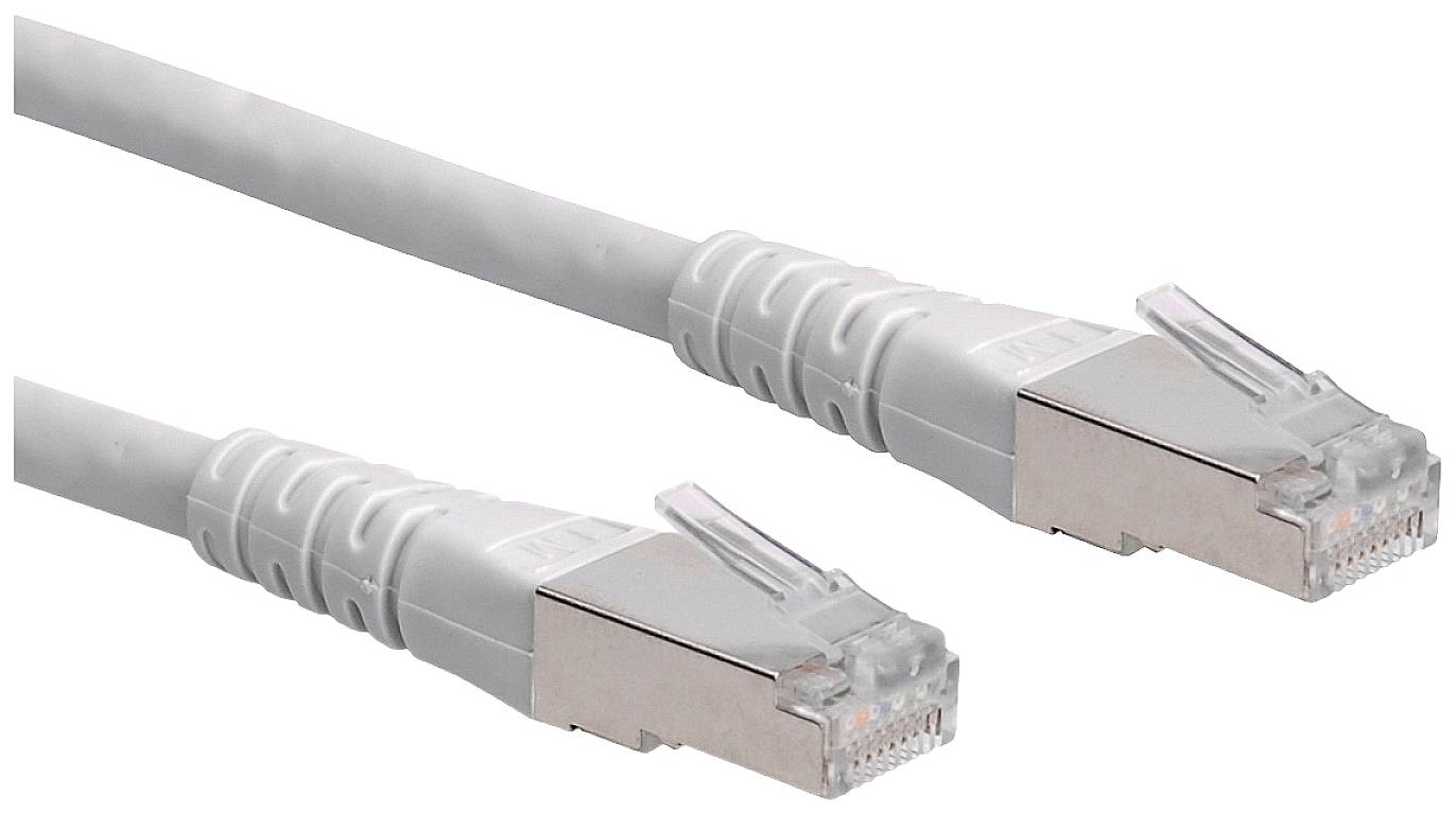Roline 2558355 21.15.0830 RJ45 utikac mrezni patch kabl CAT 6 S/FTP 0.50 m siva dvostruko oklopljen