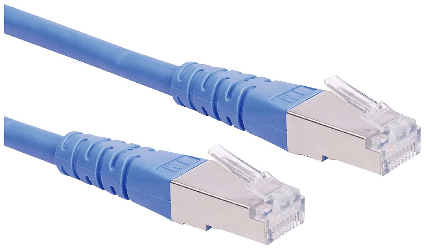 Roline 2557393 21.15.1394 RJ45 utikac mrezni patch kabl CAT 6 S/FTP 15.00 m plava dvostruko oklopljen