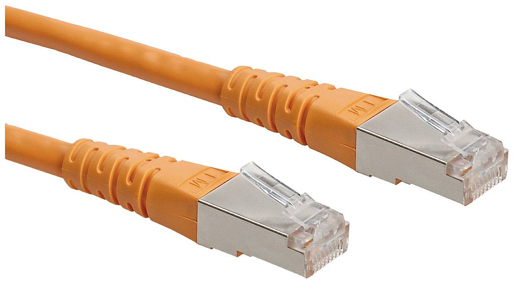 Roline 2557391 21.15.1387 RJ45 utikac mrezni patch kabl CAT 6 S/FTP 10.00 m narandzasta dvostruko oklopljen