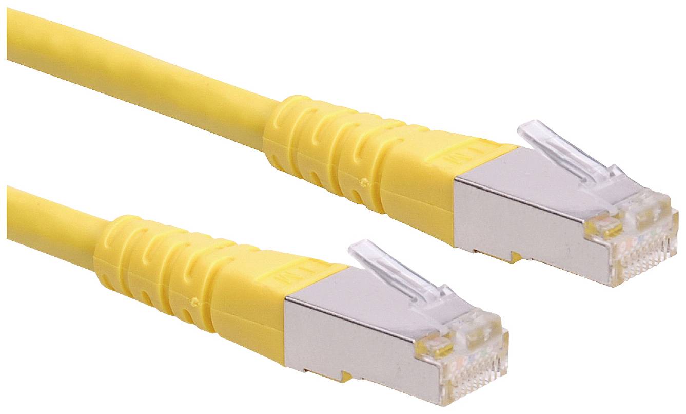 Roline 2557229 21.15.1342 RJ45 utikac mrezni patch kabl CAT 6 S/FTP 2.00 m zuta dvostruko oklopljen