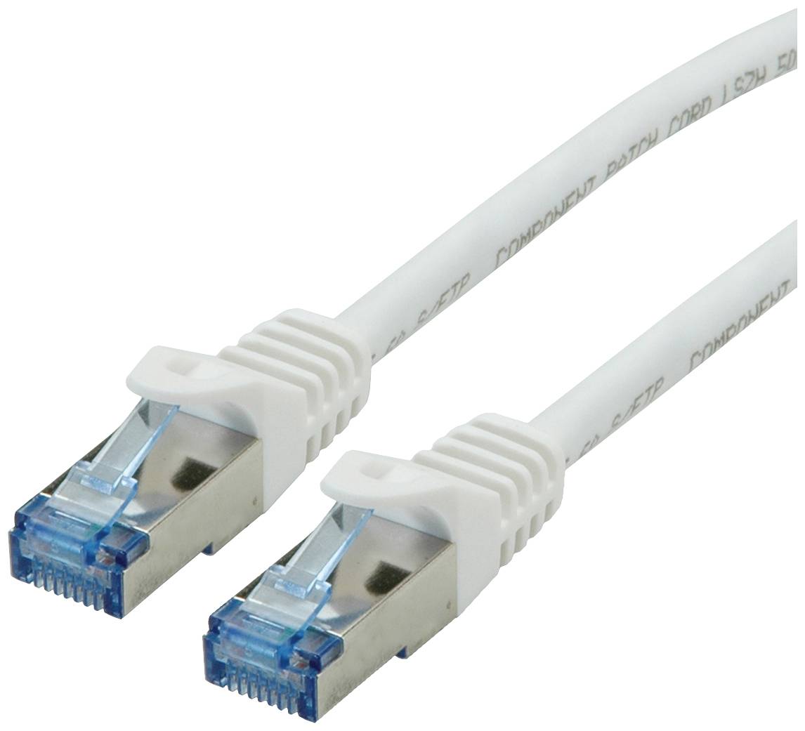 Roline 2557036 21.15.2866 RJ45 utikac mrezni patch kabl CAT 6a S/FTP 7.50 m bela dvostruko oklopljen bez halogena