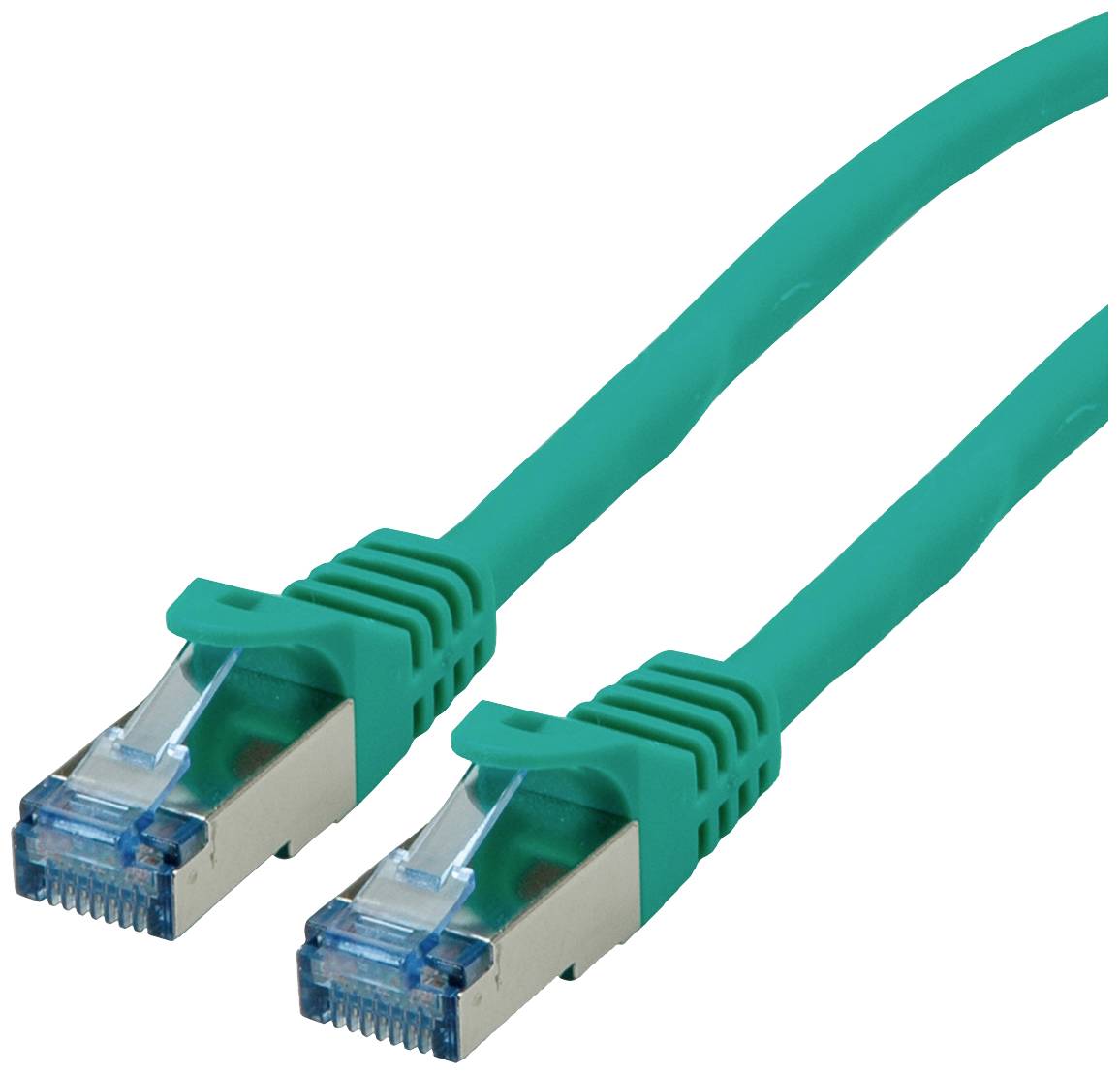 Roline 2557032 21.15.2837 RJ45 utikac mrezni patch kabl CAT 6a S/FTP 10.00 m zelena dvostruko oklopljen bez halogena