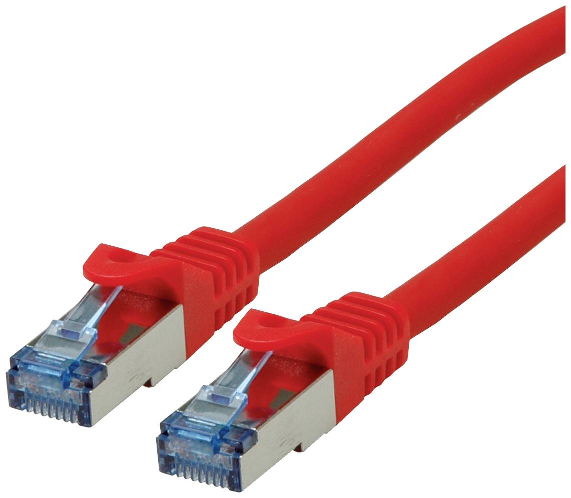 Roline 2557026 21.15.2814 RJ45 utikac mrezni patch kabl CAT 6a S/FTP 1.50 m crvena (jasna) dvostruko oklopljen bez halogena