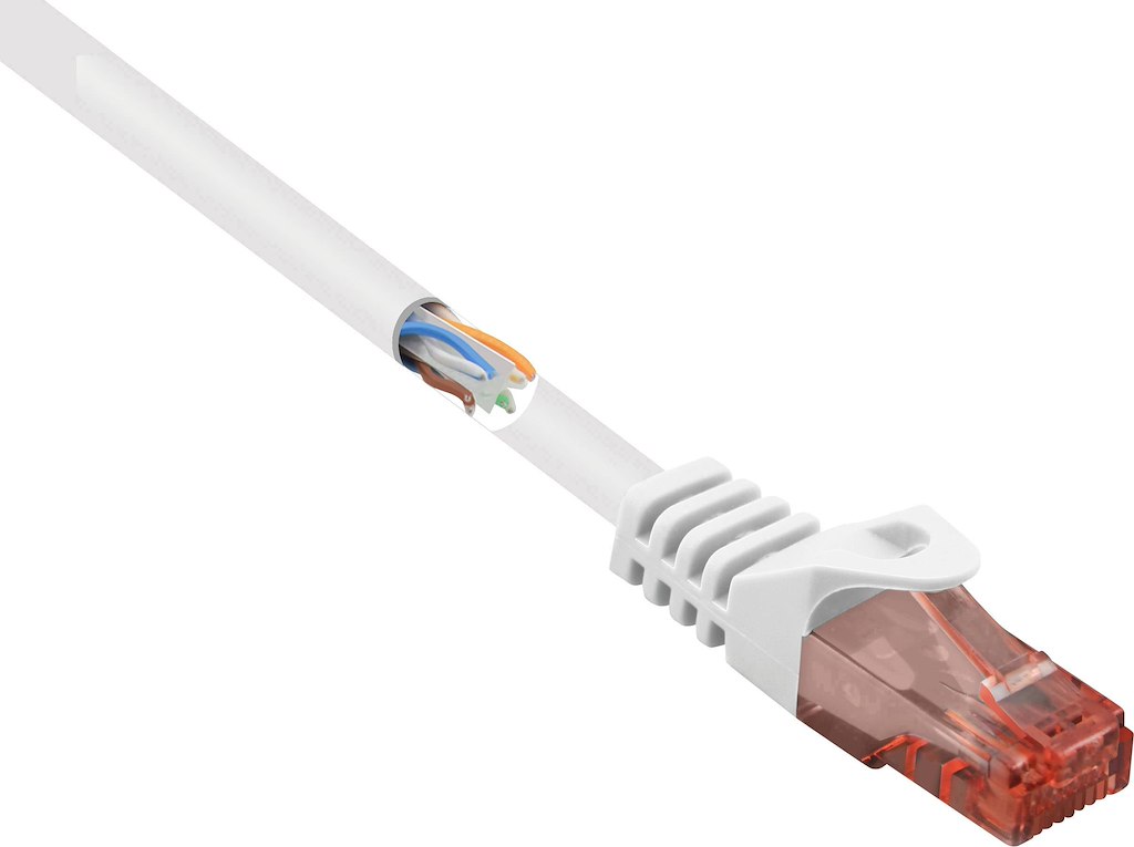 Renkforce RF-5043884 mrežni patch kabl 2,00 m bela RJ45 utikač