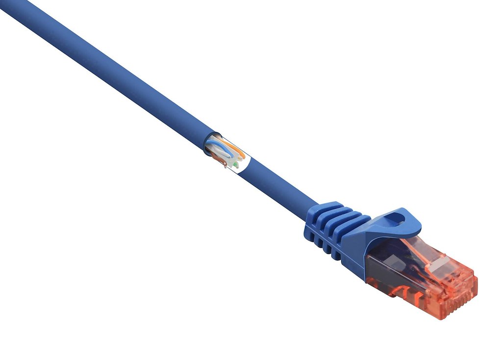 Renkforce RF-5043876 mrežni patch kabl 1,00 m plava RJ45 utikač