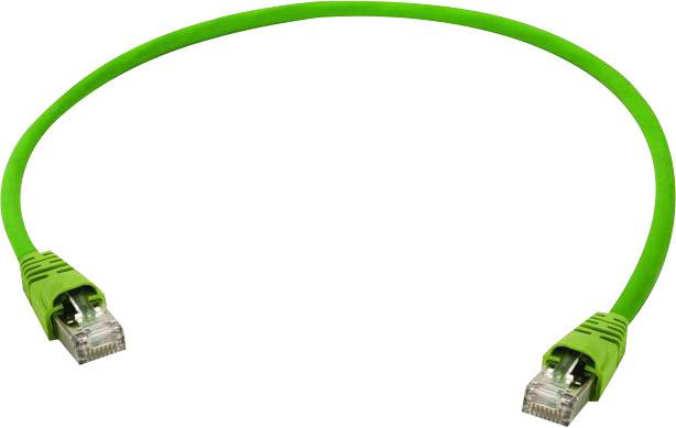 Telegärtner mrežni patch kabl 1,00 m žuta, zelena RJ45 utikač 1383696