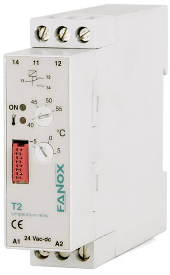 Fanox T2-24 VAC/DC 24 V/DC, 24 V/AC, temperatura, 1 preklopni kontakt