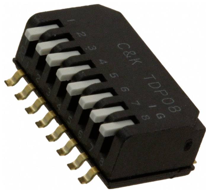 C & K Switches TDP08H1SBD1 8 pina 24 V/DC 25 mA
