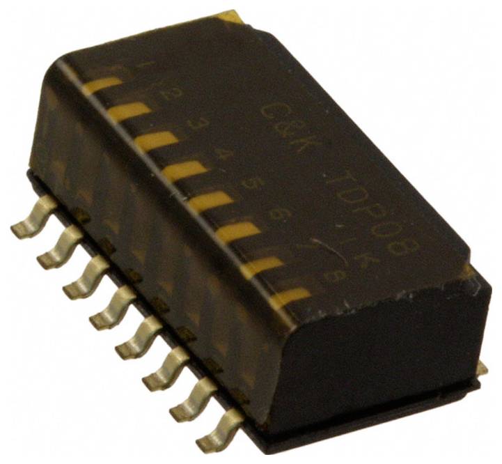 C & K Switches TDP08H0SB1 8 pina 24 V/DC 25 mA