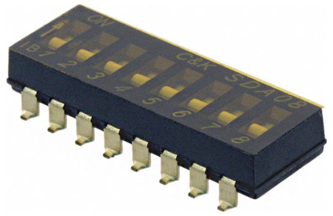 C & K Switches SDA08H0SBR 8 pina 24 V/DC 25 mA