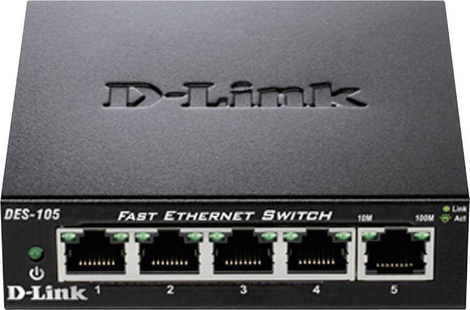 D-Link DES-105 mrežni svič 5 portova 100 MBit/s